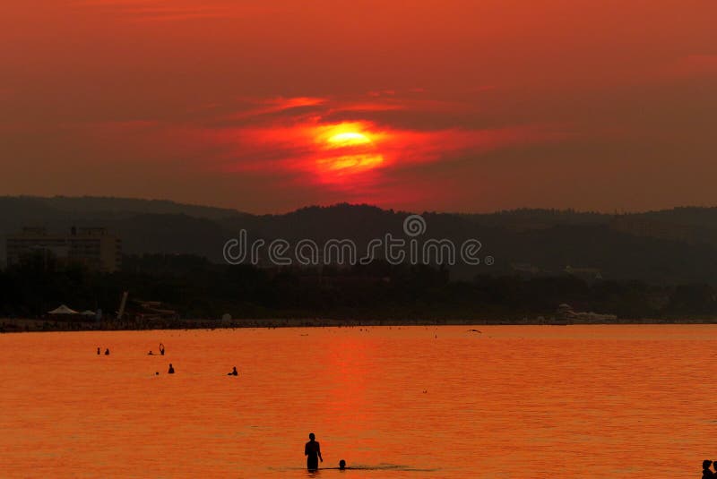Sun Set - vertical stock image. Image of sunset, horizont - 56789501