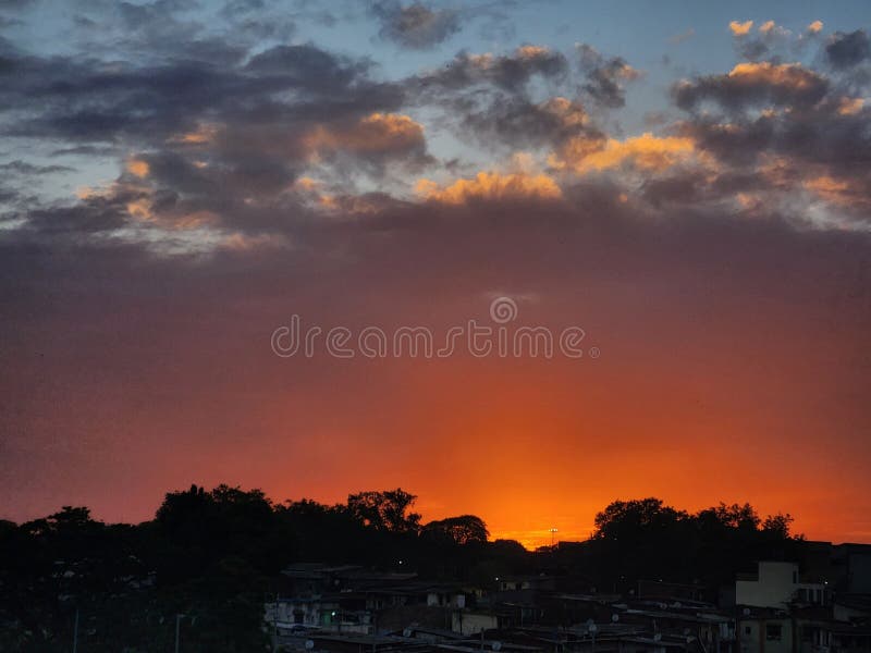 Sun Set view evening seen stock image. Image of view - 277085225