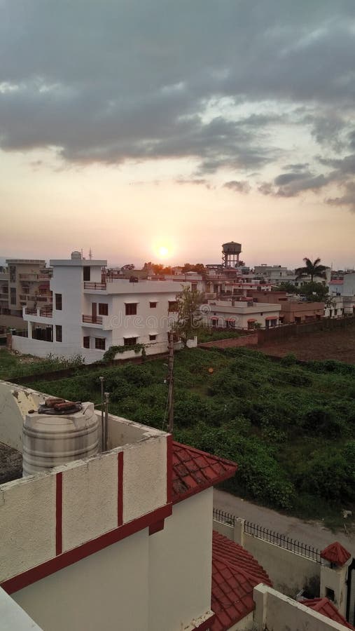 Sun Set View on the Terrace Stock Image - Image of beautiful, view ...