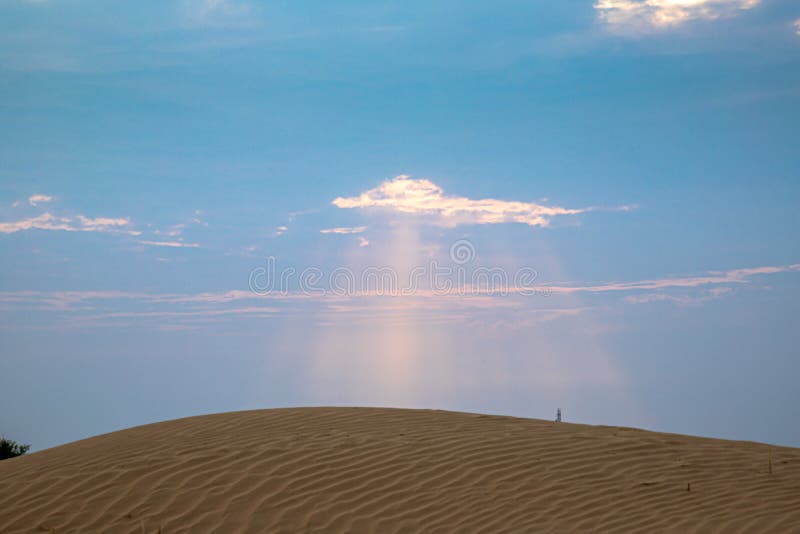 Sun Set View of Thar Desert during Blue Hour Stock Image - Image of ...
