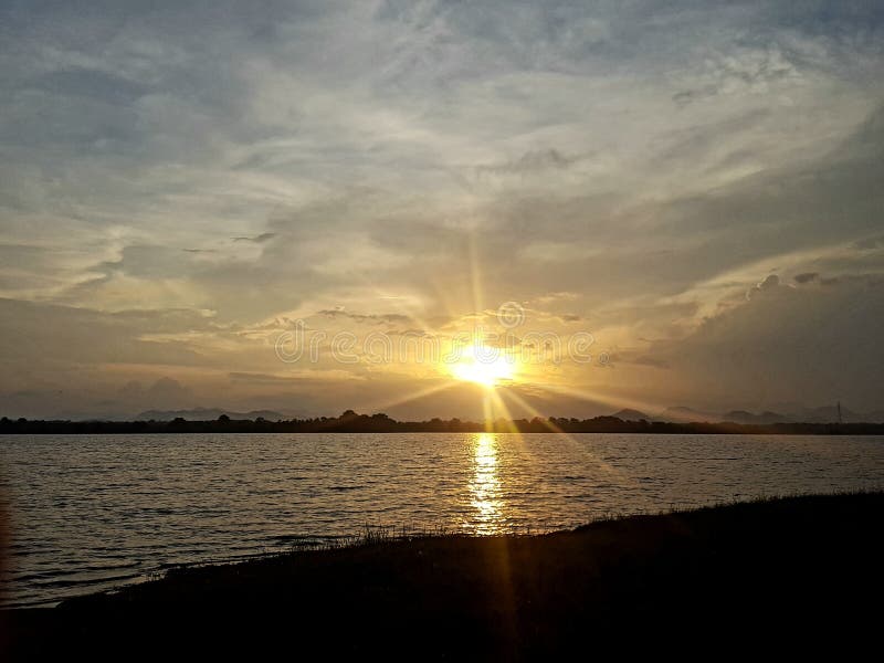 Sun Set Wallpaper for Desktop, Laptop Computers Stock Image - Image of ...