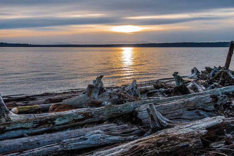 Overcast Sunset 2 stock image. Image of dusk, park, normandy - 86398667