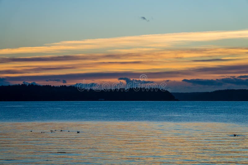 Rich Northwest Sunset 4 stock photo. Image of light - 135567912