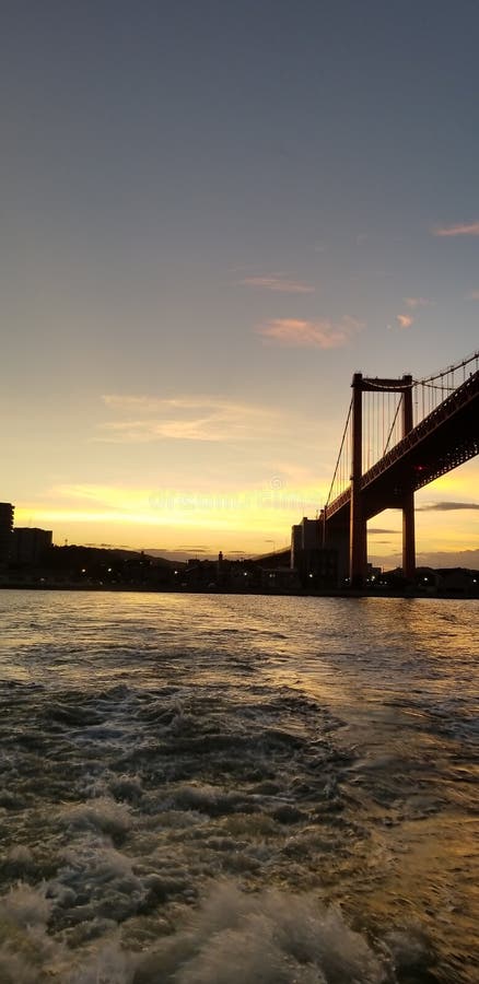 The Sun Sets Under the Bridge Stock Photo - Image of wood, night: 207497890