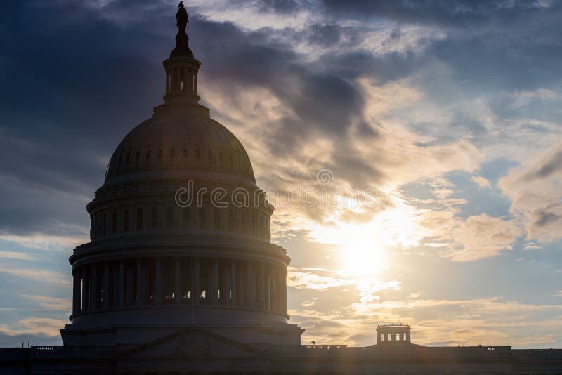 US Capital Building at Sunset Editorial Image - Image of america ...