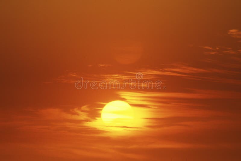 Sun Setting with Clouds stock image. Image of pond, inspiration - 2968011