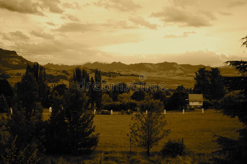 Sun setting in the country stock photo. Image of distance - 50362124