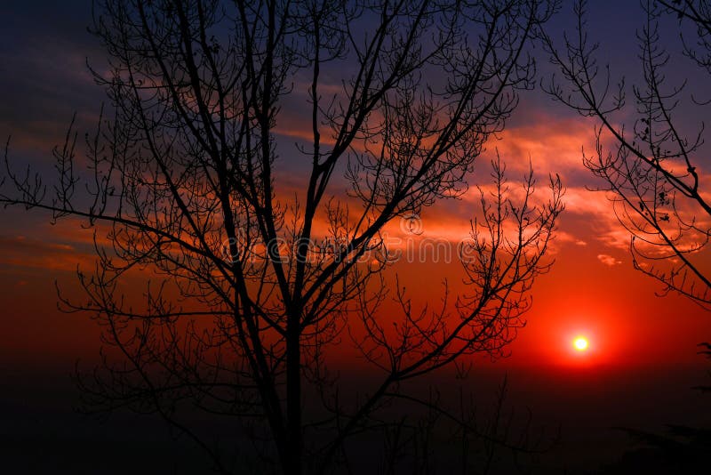 Sunset in the Horizon stock photo. Image of spectacular - 89269848