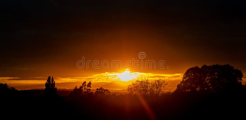 Sun Setting Landscape stock photo. Image of planet, earth - 257106492