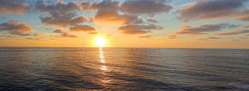 Sun Setting Light Shining through Dark Clouds in the Sky. Sunset ...