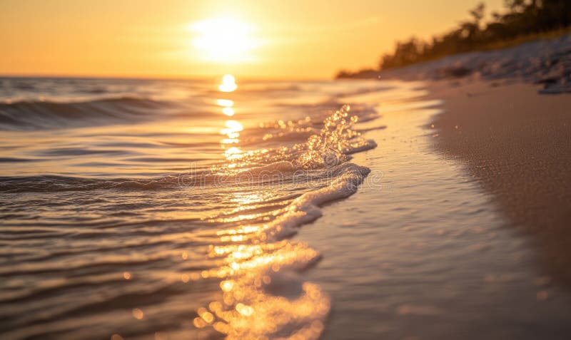 Sun Setting Low on the Horizon Stock Photo - Image of summer, tropical ...