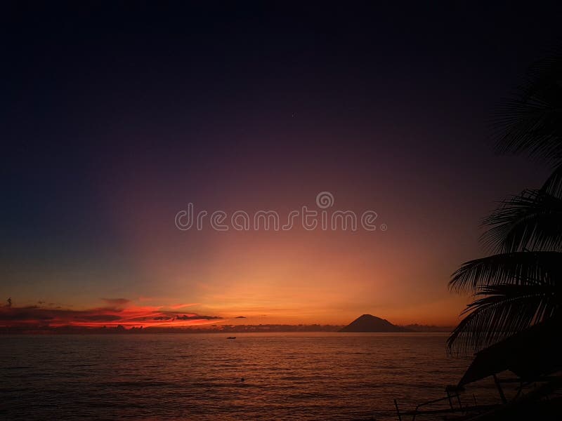 The Sun is Setting and Night is Coming Stock Image - Image of ...