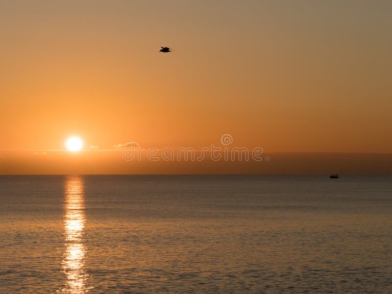 English Channel sunset stock image. Image of clouds - 103629969
