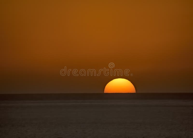 Sun Setting Over the Pacific Stock Image - Image of minimalistic ...
