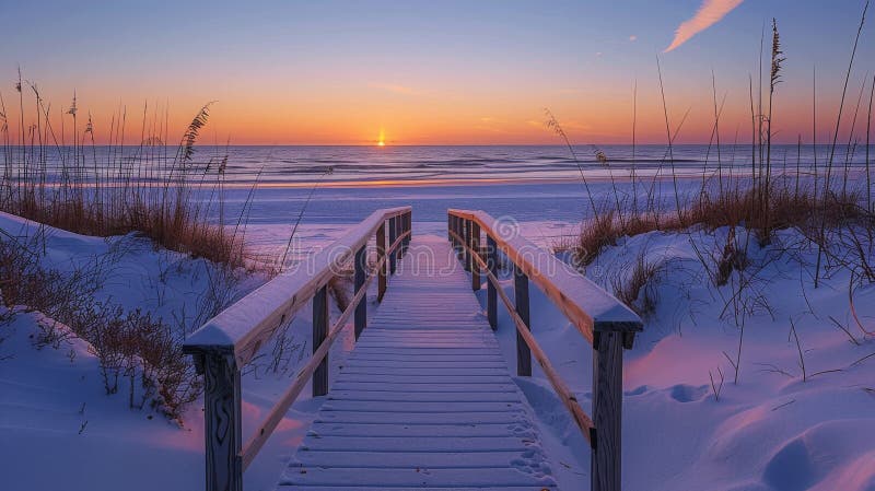 Sun Setting Over Water at Beach Stock Image - Image of water ...