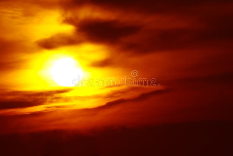 African Sunset Warm Brown Golden Sky Colors Stock Image - Image of ...