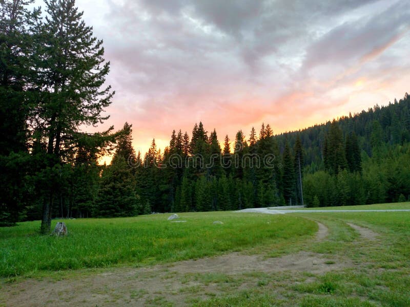 Sun setting after a storm stock image. Image of setting - 76959759