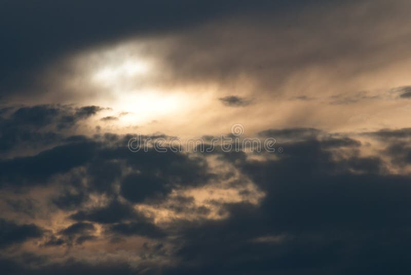 Sun Setting in a Threatening and Stormy Sky Stock Image - Image of dawn ...