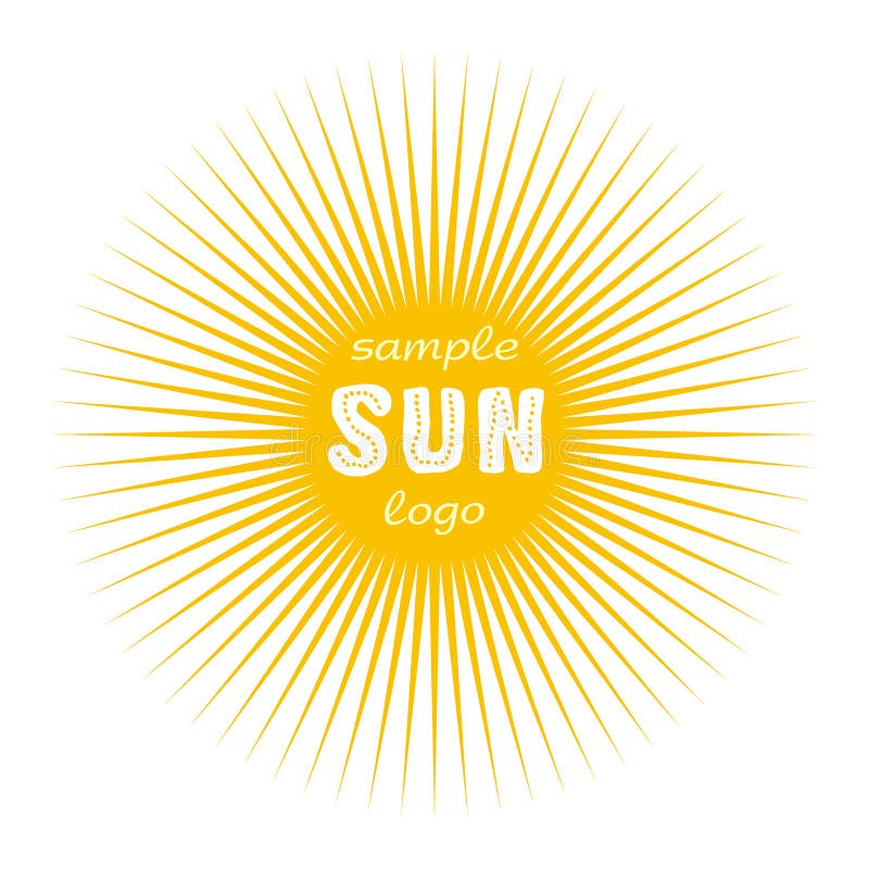 Sun with Beams Logo Element Stock Vector - Illustration of creative ...