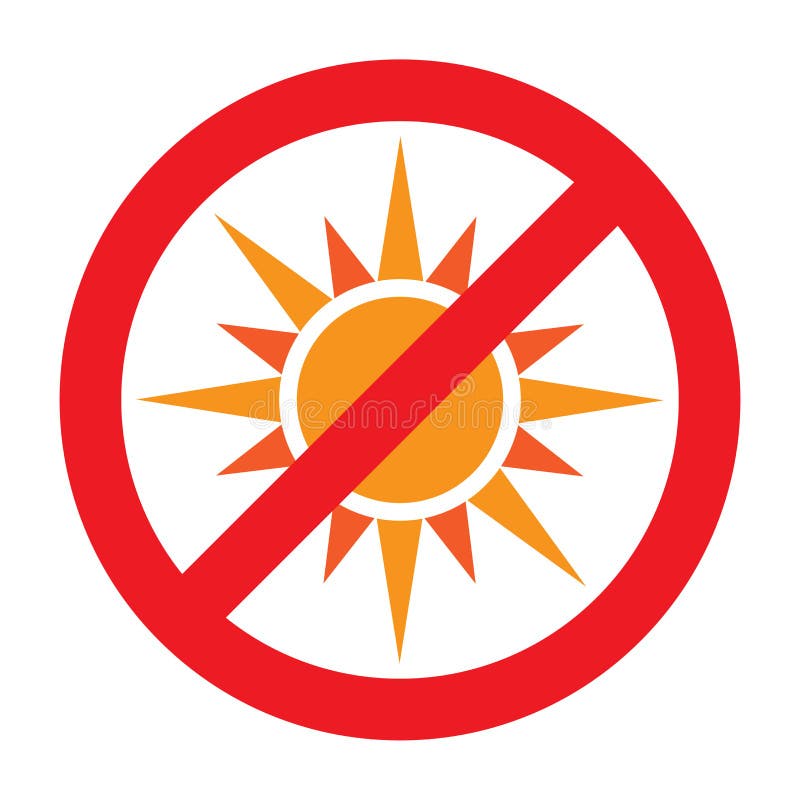 No Sun Symbol stock illustration. Illustration of circle - 124700072