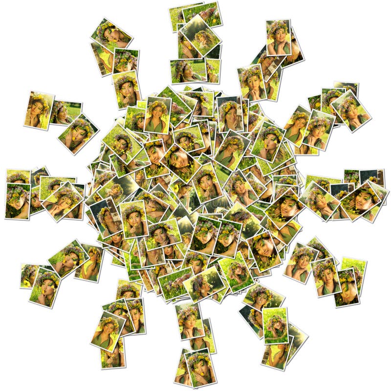 Sun shape collage stock photo. Image of coronet, female - 20404206