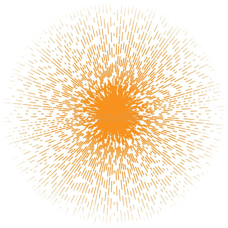 Sun shape with dashed rays stock vector. Illustration of modern - 112705162