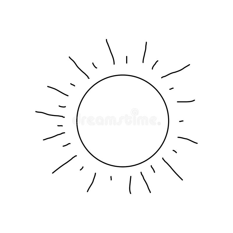 Sun shape icon stock illustration. Illustration of sunshine - 88957989