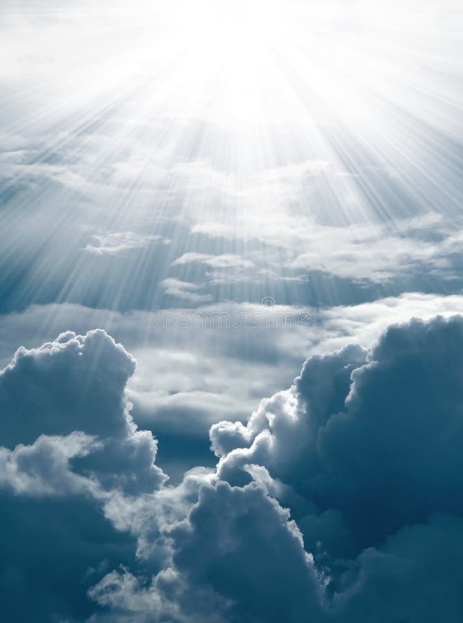 Sun shine on cloud stock image. Image of fluffy, heaven - 7426935
