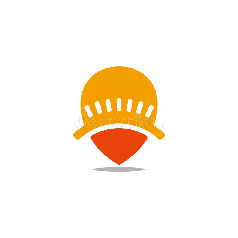 Sun Shine Pin Location Symbol Logo Vector Stock Vector - Illustration ...