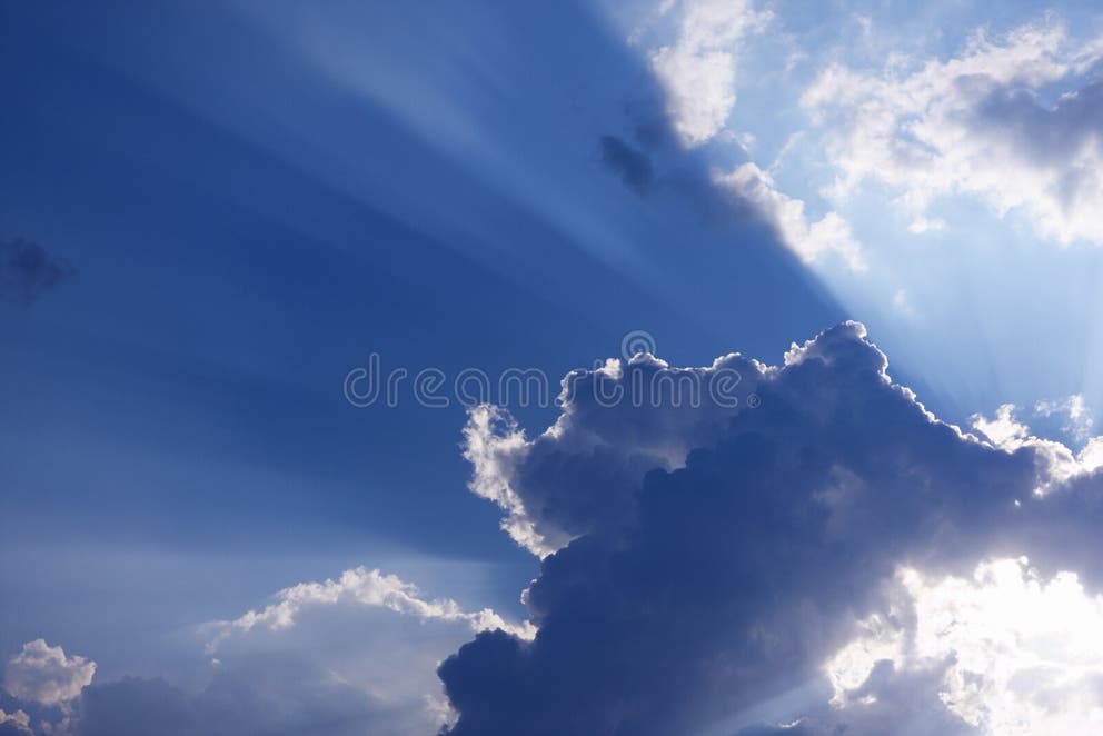Sun shines stock photo. Image of cumulus, refulgency - 10637364