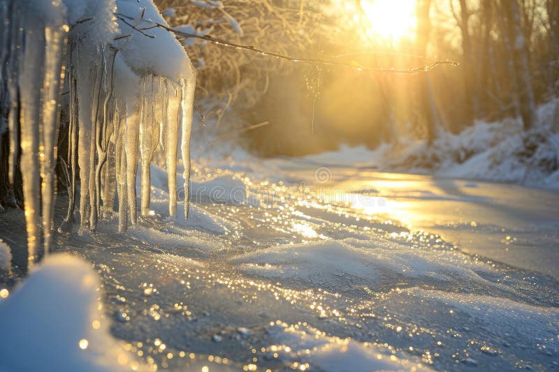 The Sun Shines Brightly, Casting Its Rays through the Dense Branches of ...