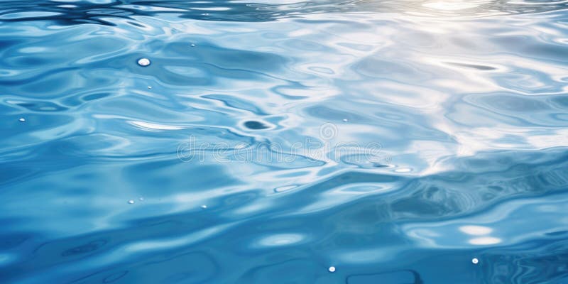 The Sun Shines Brightly on the Surface of the Water Stock Illustration ...