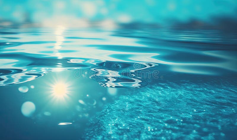 The Sun Shines Brightly in the Water As it Reflects Off the Surface ...