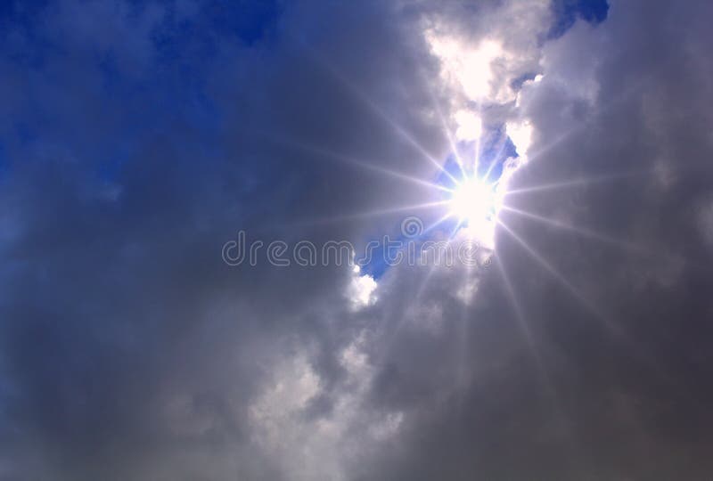 Sun shines and clouds stock image. Image of beam, outdoor - 24533557