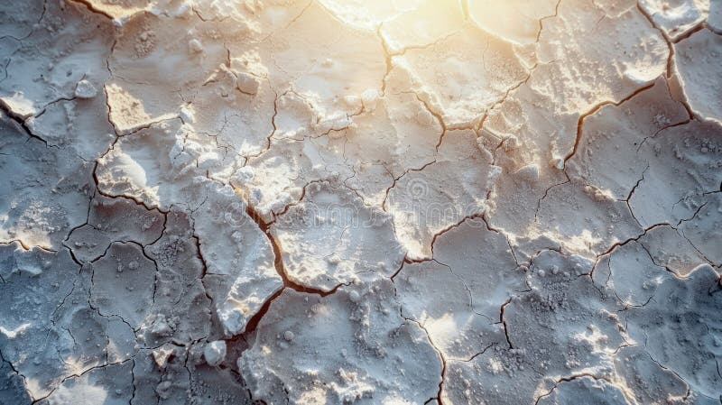 Sun Shines through Cracks in Desert. Generative AI Stock Illustration ...