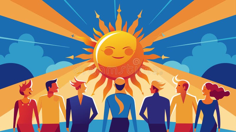 The Sun Shines Down Casting a Warm Glow on the Intense Faces of the ...