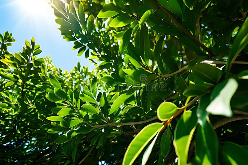 Sun Shines through Leaves of Tree Stock Photo - Image of ecology, green ...