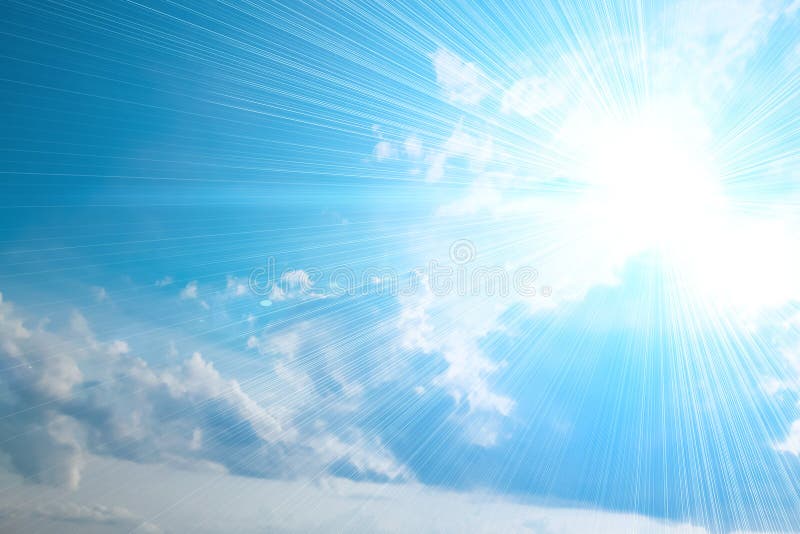 The Sun Shines, Looking Far Out of Sight. Stock Photo - Image of ...