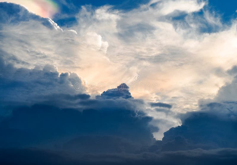 Sun Shines Through The Rain Clouds Stock Image - Image of climate ...