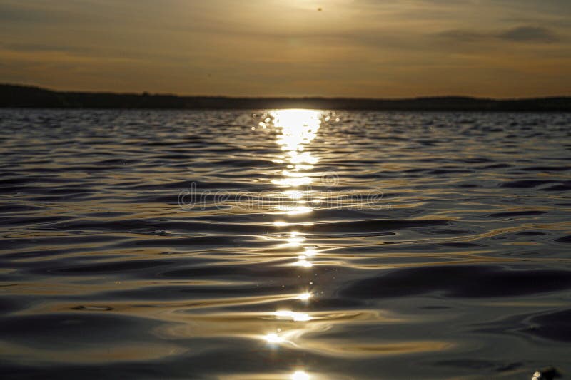 The Sun Shines on the Water Stock Image - Image of horizon, water ...