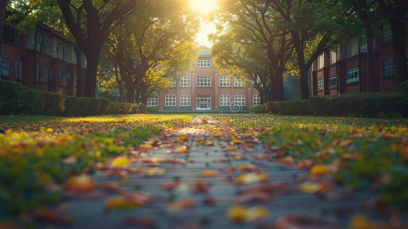 Sunlight Filtered through Trees Onto Pathway Stock Image - Image of ...