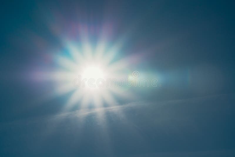 Sun Shining Brightly in the Blue Sky for Backgrounds and Wallpapers ...