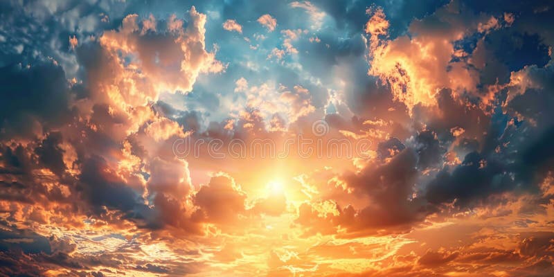 Sun Shining Brightly through the Clouds, Suitable for Weather-related ...