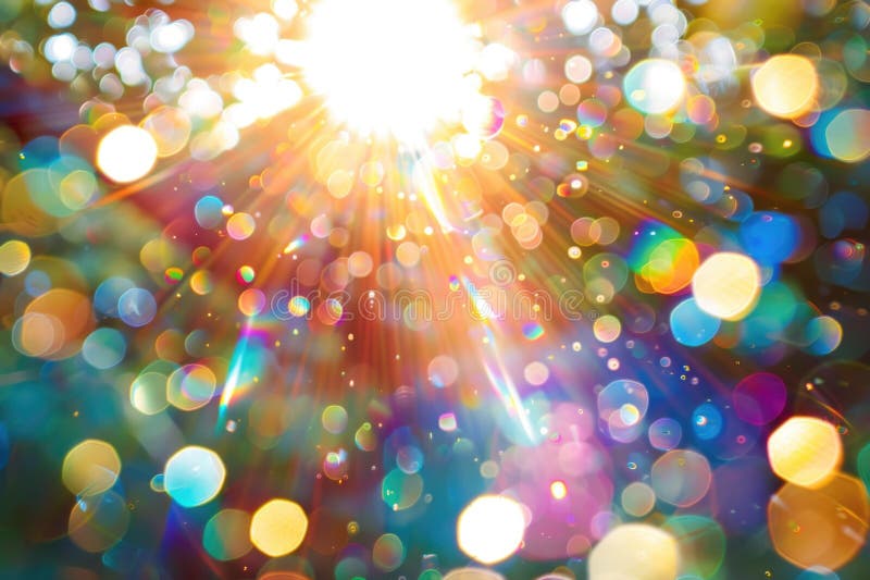Sun Shining Brightly through a Lens, Ideal for Technology Concepts ...