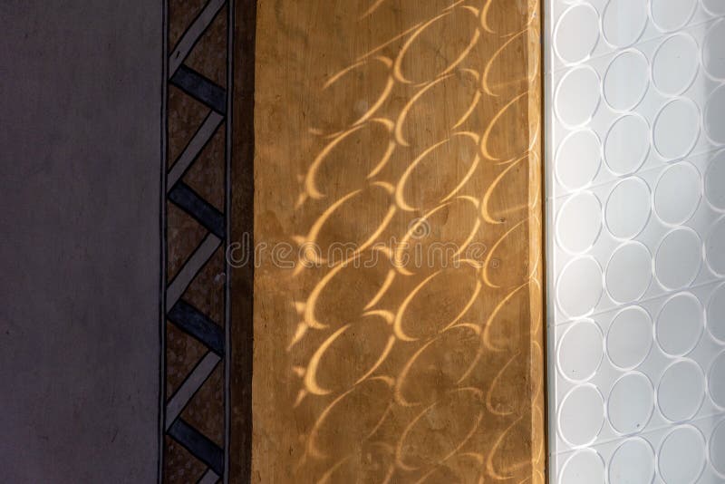 Sun Shining through Circled Frosted Glass and Casting Shadow Stock ...