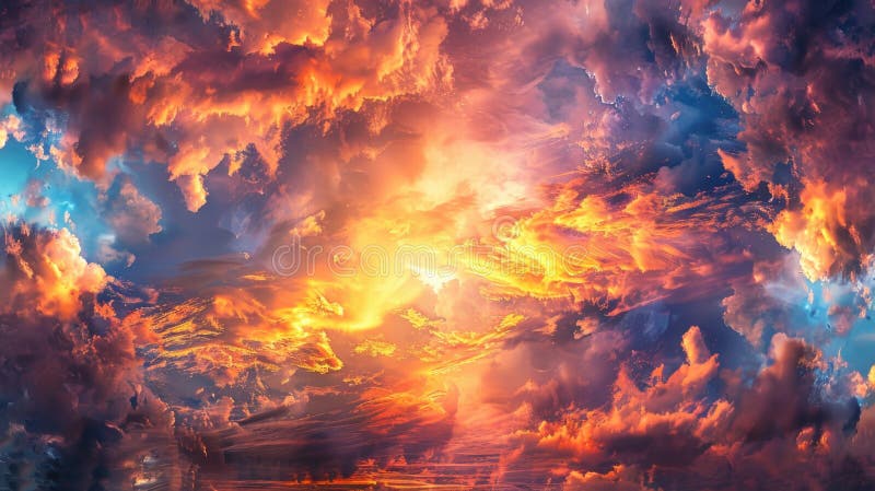 Sun Shining through Clouds with Bright Light. Ideal for Weather or ...