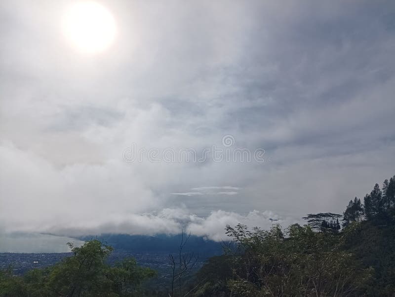 Sun Shining through Clouds Over Mountain Valley. Landscape Photography ...