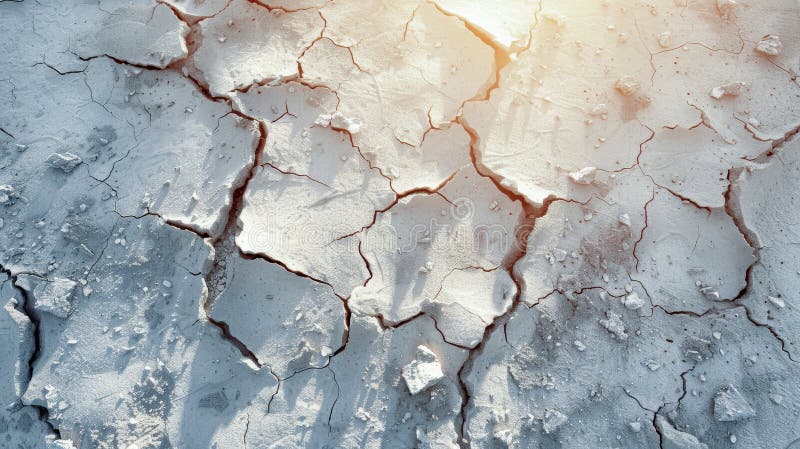 Sun Shining through Cracks in Desert. Generative AI Stock Illustration ...