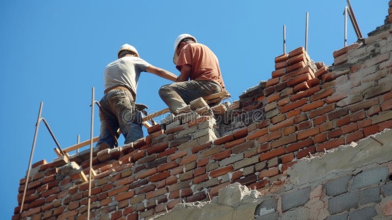 The Sun Shining Down on the Masons Their Hard Work Evident in the ...