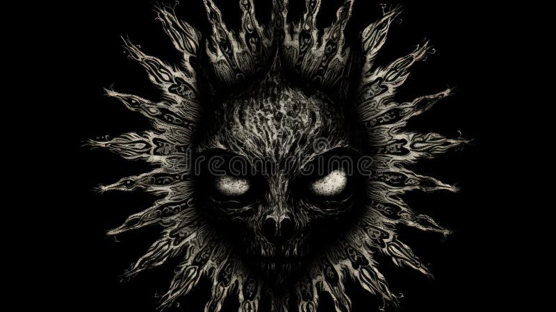 The Sun is Shining through the Face of a Demon, AI Stock Image - Image ...